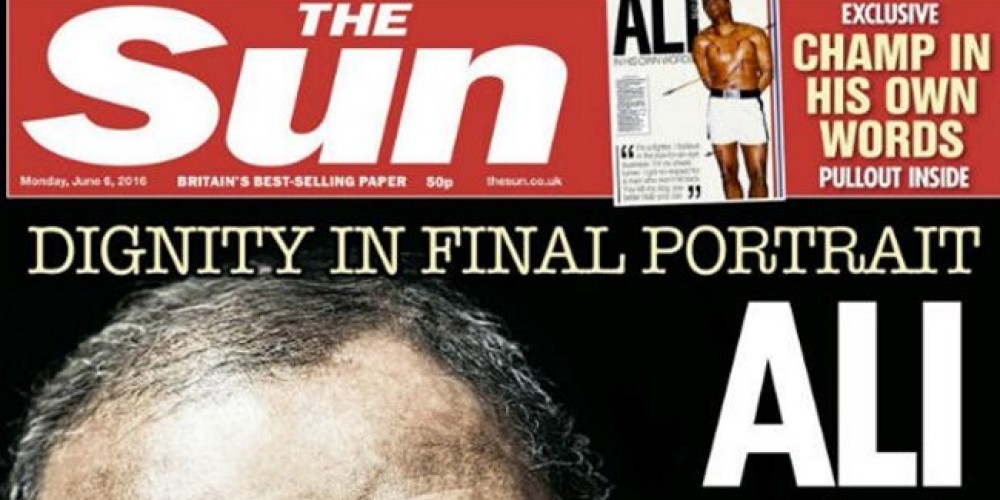 The Sun publicó la última foto de Muhammad Alí