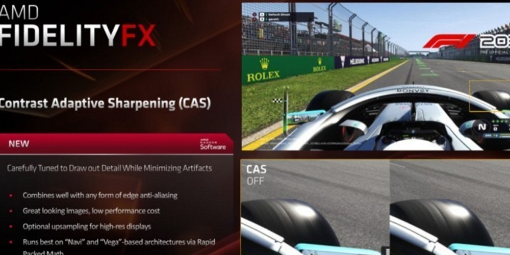 Codemasters integra la nueva tecnología de nitidez de imagen de AMD en F1 2019