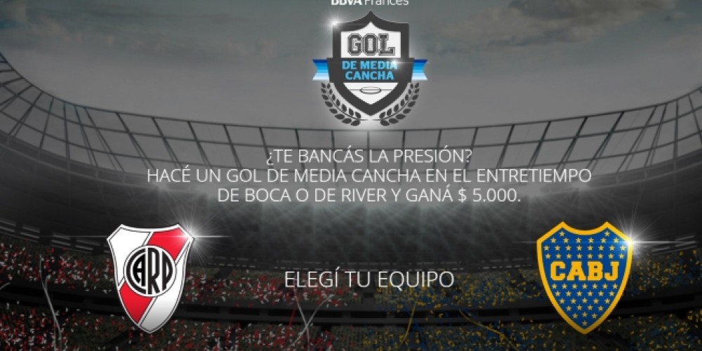 #GolDeMediaCancha, la activación de BBVA Francés en el Superclásico