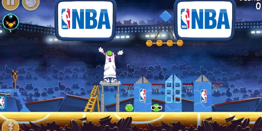 Los Angry Birds lanzan "Ham Dunk", su videojuego para la NBA