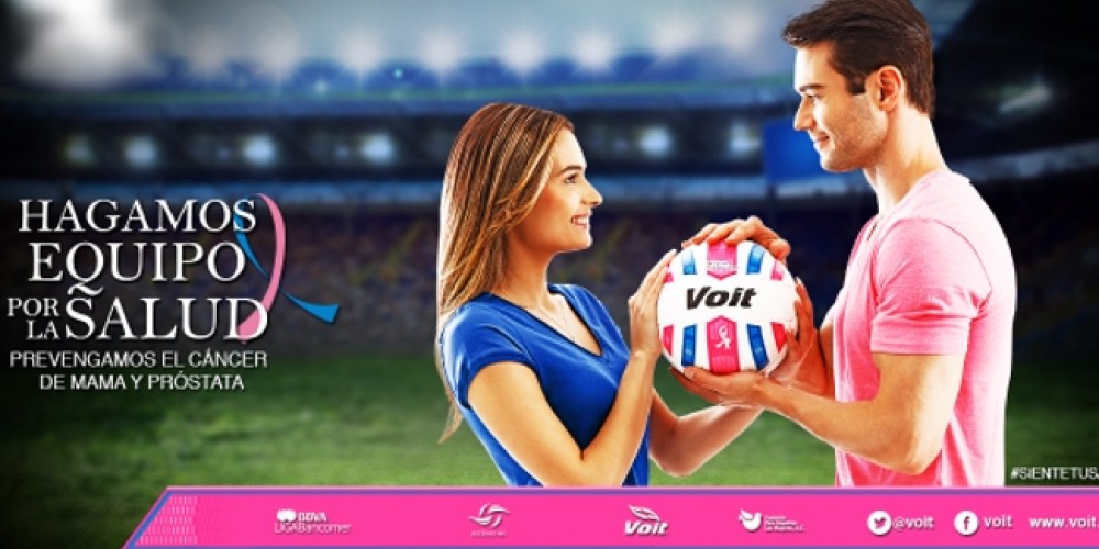 Voit presentó la pelota de la Liga Mx para la lucha contra el cáncer de mamas y próstata