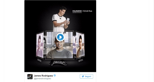 La nueva campaña de la súper cámara de Huawei con James Rodríguez