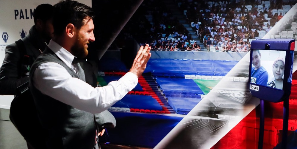 Un robot les permitió a dos niños poder disfrutar del Olympique de Lyon ...